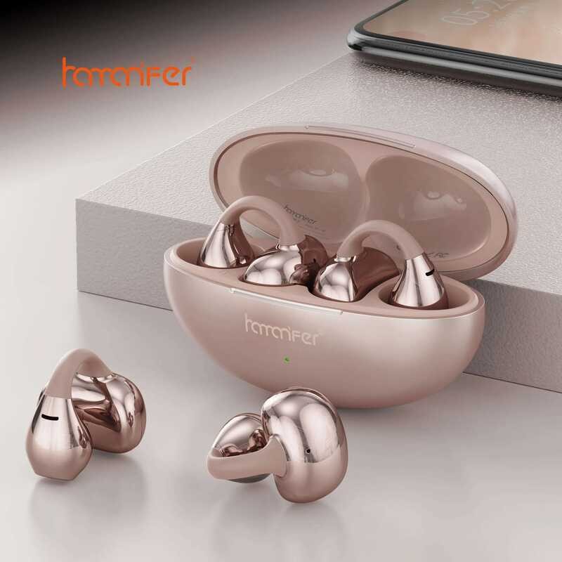 11 HAMANFER Bluetooth 5.4 Clip On Wireless Headphones Earphones Ear ...