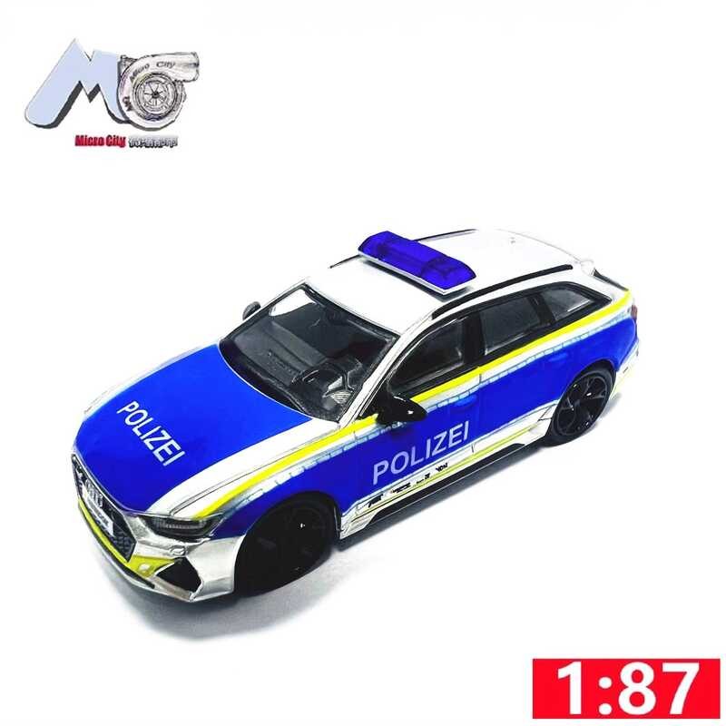 Micro 2 ☆ City Car Model 1:87 HO Audi Rs6 Avant Touring German Police ...