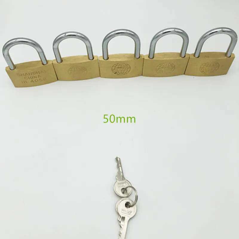 AA 5 PC 50Mm Padlocks Open By Same Keys Copper Locks Padlock For Drawer ...