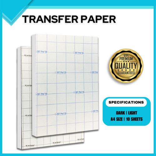 US 3G Dark Transfer Paper A4 Size - Using Pigment Ink (10 sheets ...
