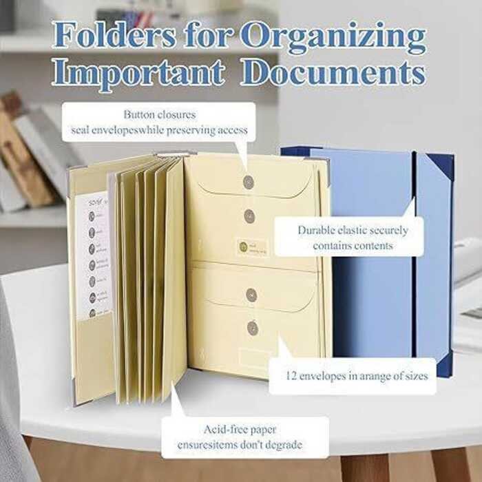 COD Document Organizer Fio With Labels Fders Pockets Fding File Home ...