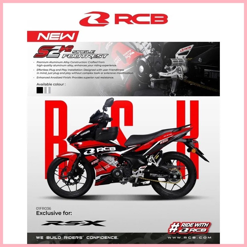 NEW! RCB S2-V2 Footrest Single Set Shifter Honda Winner X / RS150 ...