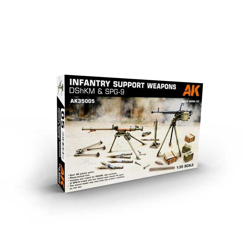 SCALE AK MODEL KIT AK35005 1/35 Infantry port Weapon Set 1: Machine Gun ...