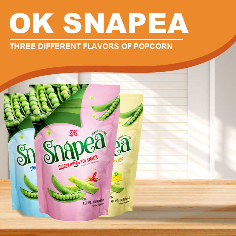 OK Snapea Popcorn Crisps, Original, Cheese, Spicy 108G, Green Pea ...