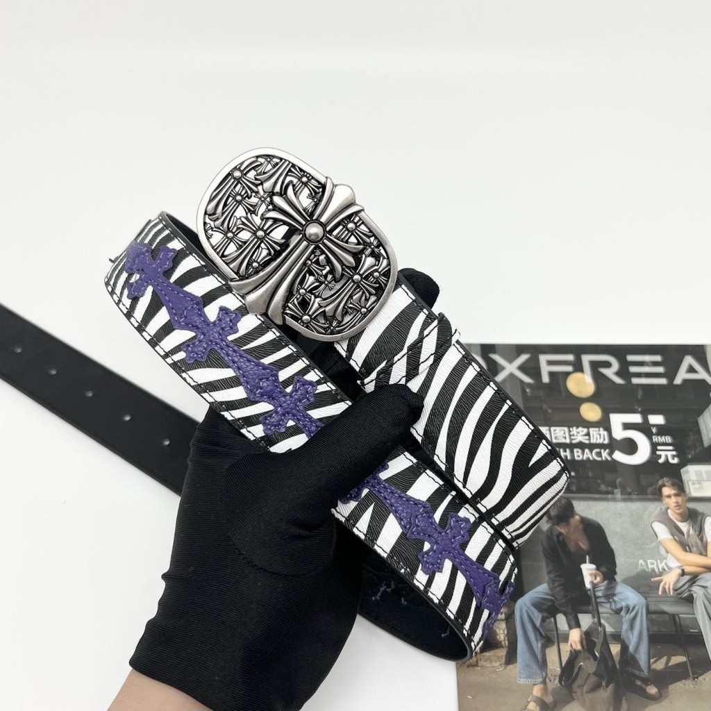 Chrome*Hearts Belt New Cross Metal Hollow Retro Belt Versatile Belt ...
