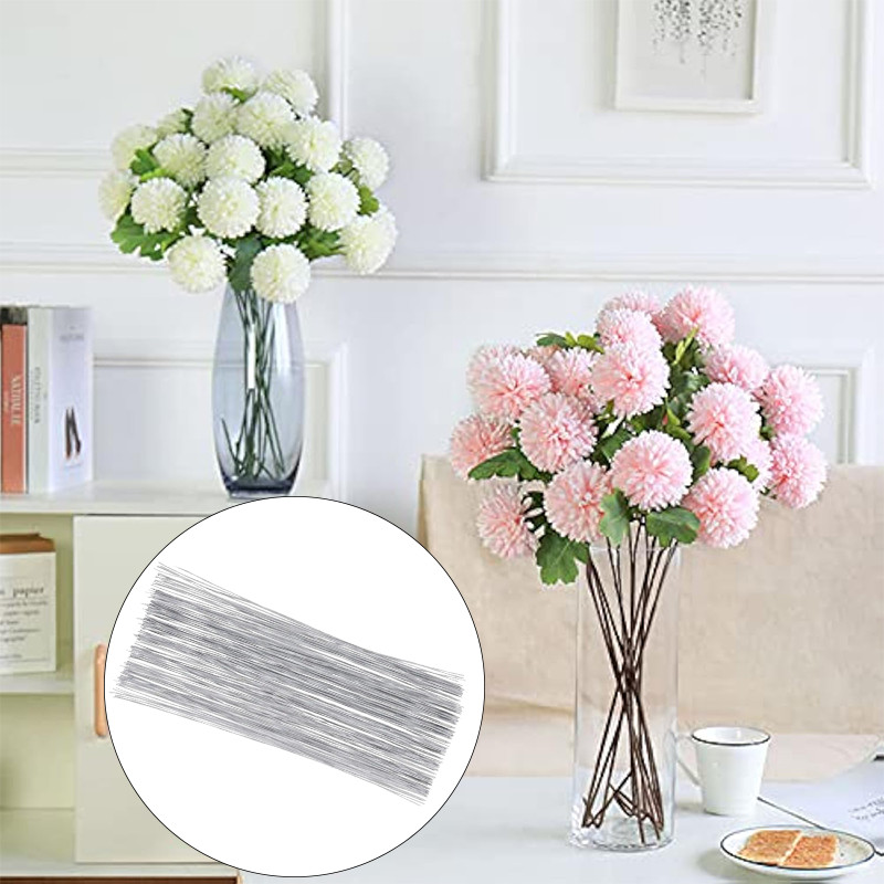 100Pcs Floral Wire Stems Floral Star Stem Iron Wire Flower Floral Stem ...