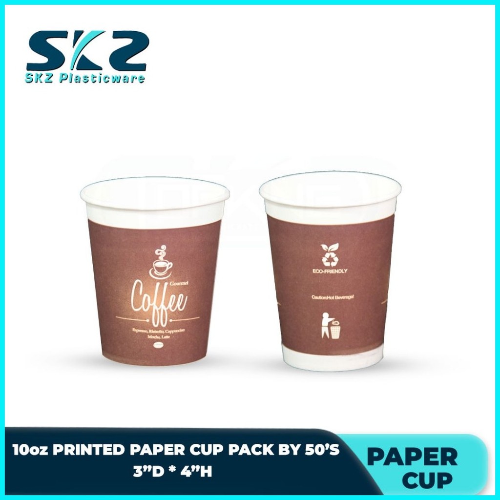 SKZ 10oz DISPOSABLE PRINTED PAPER CUP HOT AND COLD AVAILABLE | Shopee ...
