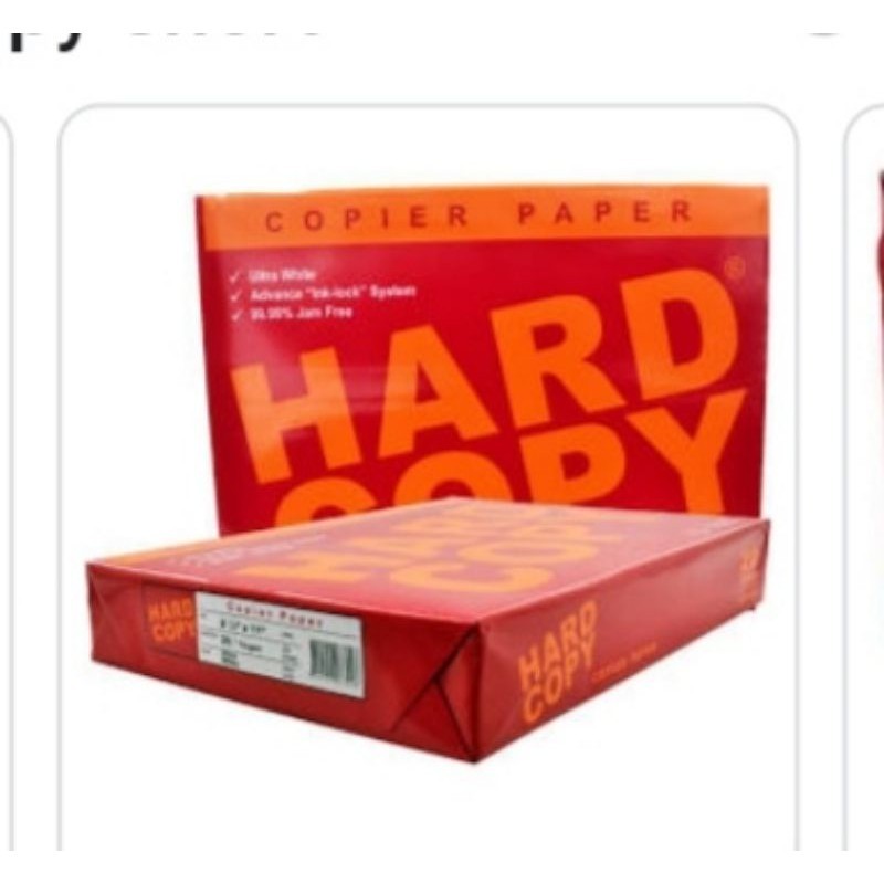 Hard Copy Bond Paper Long. Short. A4 (500 Sheets) | Shopee Philippines