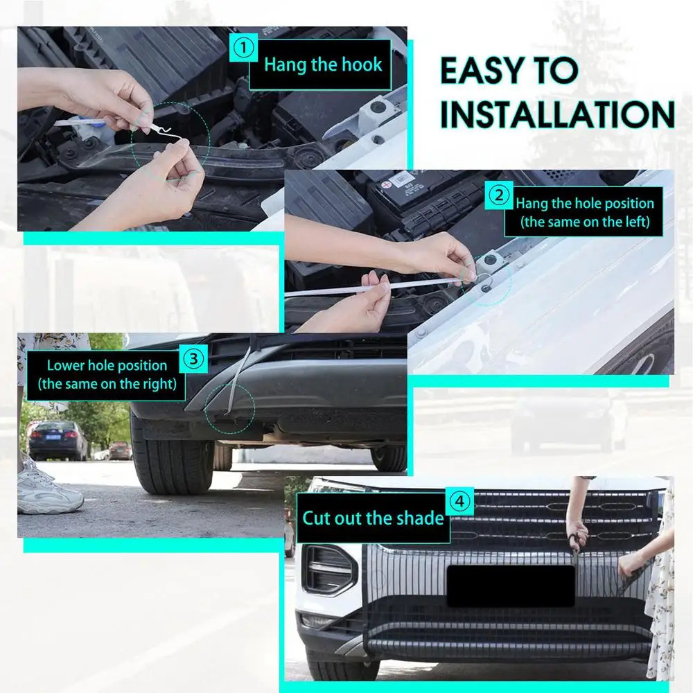 Car Radiator Grille Mesh Net Front Grill Protector Anti Insect Stone ...