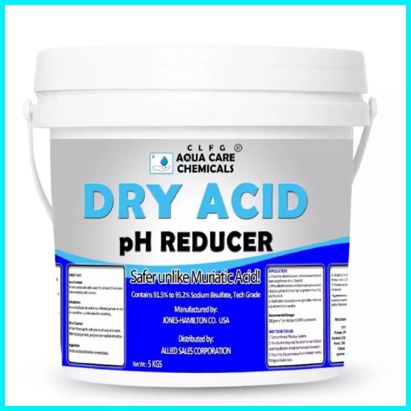 DRY ACID FOR SWIMMING POOL ph reducer 5KG PACK | Shopee Philippines