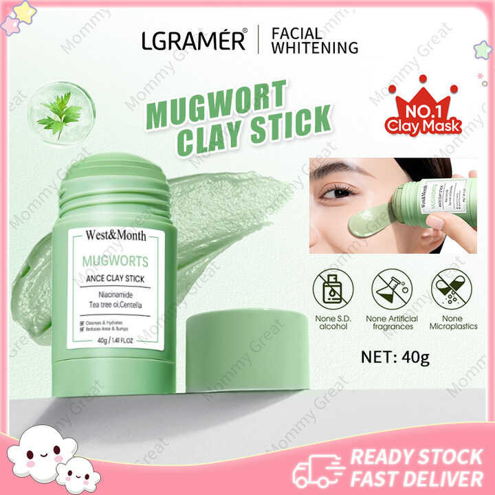 Mugwort Clay Facial Stick Green Skin Care Face Mask Black Heads Removal ...
