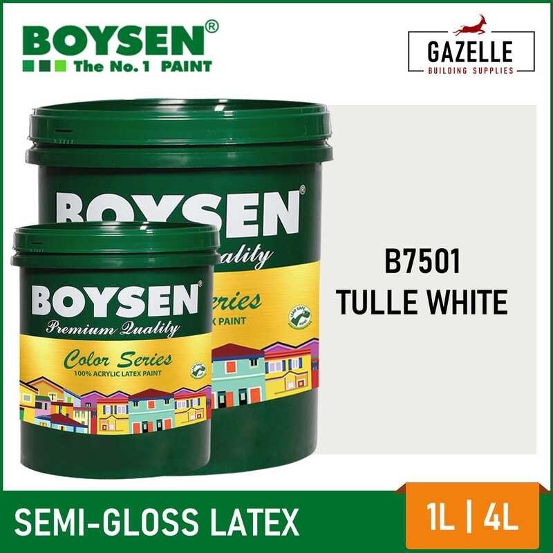 Boysen Color Series Peroat Semi-Gloss Tulle White B7501 Acrylic Latex ...