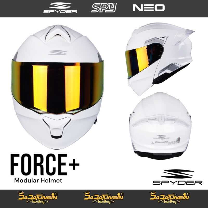 SPYDER Force+ Modular Dual Visor Helmet W/ Free Extra Clear Visor ...