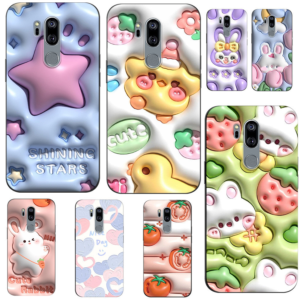 Case For LG G7 thinQ Case Phone Back Cover Soft Silicon Black Tpu ...