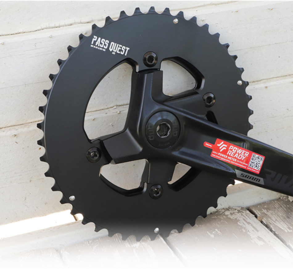 PASS QUEST Chainring 2x for Sram RIVAL 107BCD Chain ring AERO Road bike ...