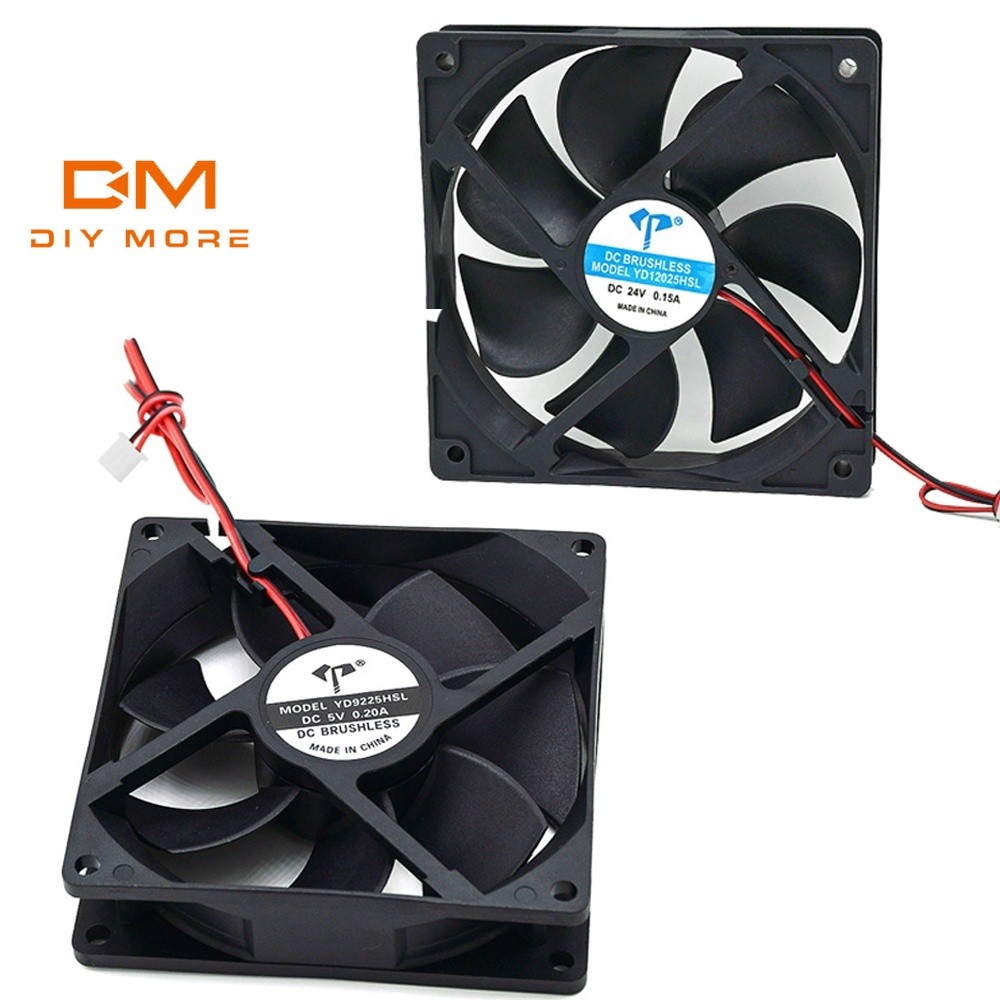 DIYMORE 5V 12V 24V 0.20A 9Cm 2 Pin Quiet Dc Exhaust 3D Printer ...