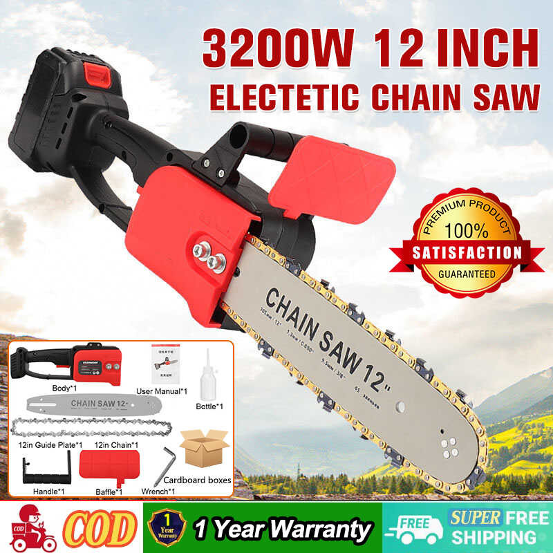 Inch 12 Cordless With Battery Rechargeable Electric Portable Chain Saw ...