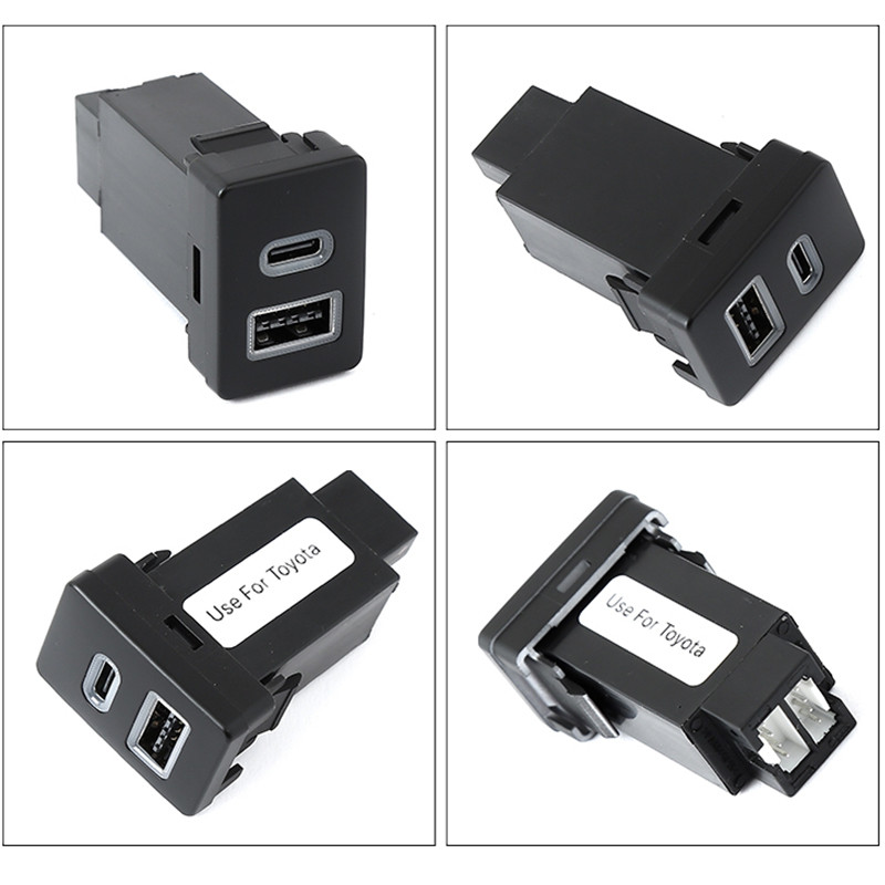 Quick Car Charger Dual USB QC3.0 Type C PD Interface Socket Auto Phone ...