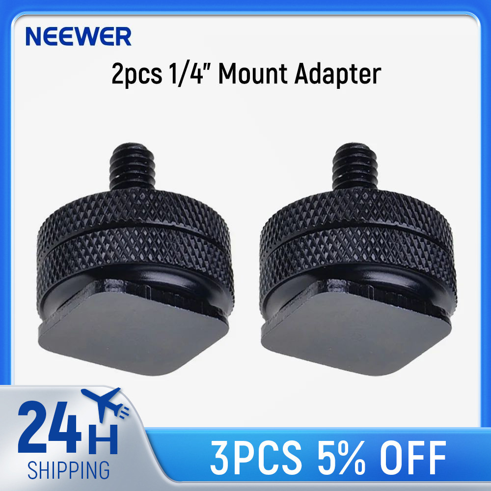 Neewer Two(2) Pack of Durable Pro 1/4" Mount Adapter for Tripod Screw ...