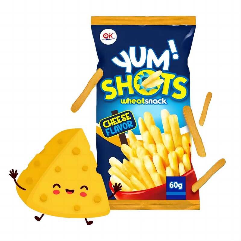 2025 OK Yum Shots Cheese Flavor Snack 60g | Shopee Philippines