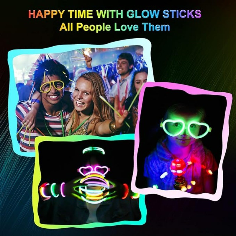 Multi-color Bendable Fluorescent Sticks / Glow in The Dark Light Up ...