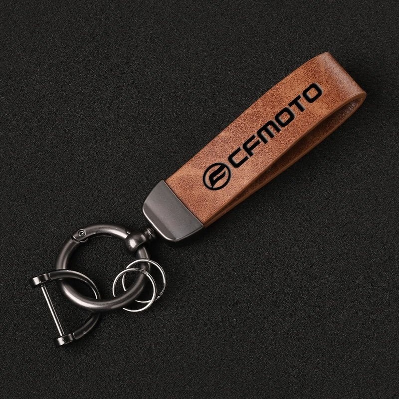 Luxury Genuine Leather Keychain Key Rings Custom Gift for cfmoto 450SR ...