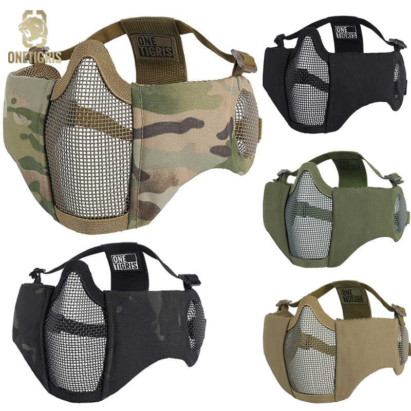 ONETIGRIS Tactical Airsoft Paintball Foldable Metal Steel Mesh ...
