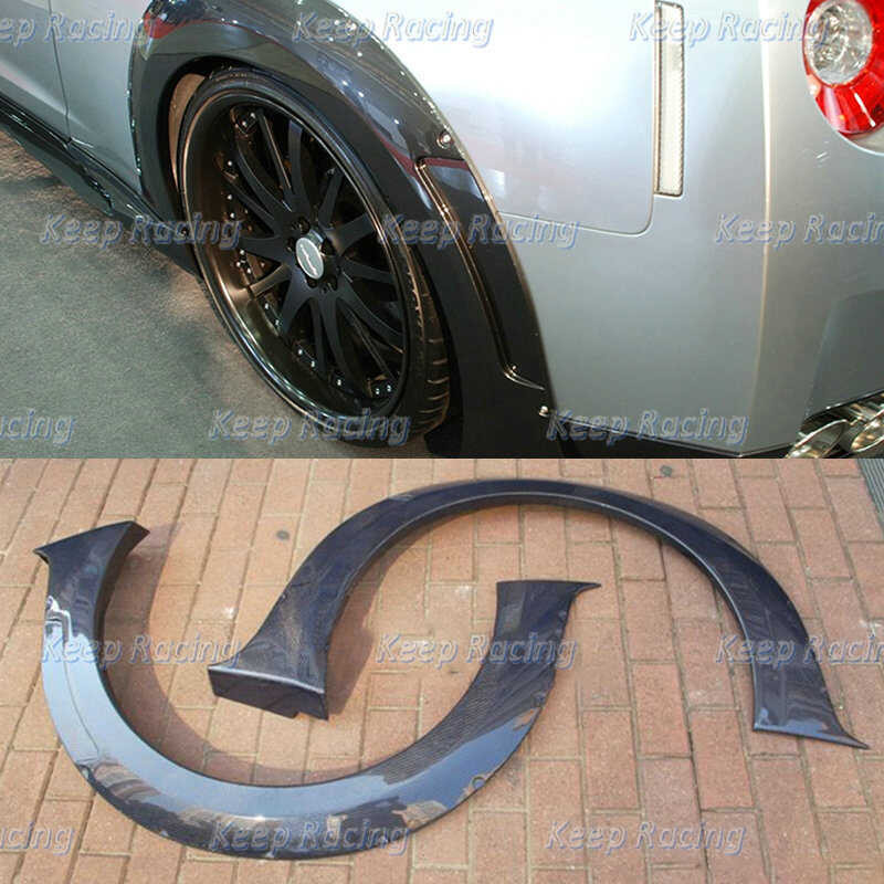 Part Carbon Auto Fiber Rear Fender Flare Wald Style For Nissan R35 GTR ...