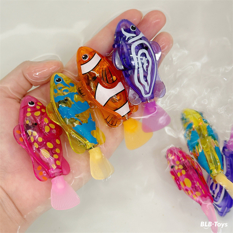 Luminous electric swimming fish, water toys, electronic pet fish, baby ...