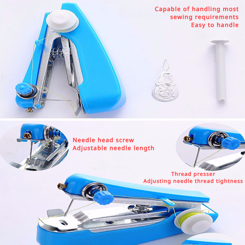 Portable Handheld Sewing Machine Manual Simple Operation Sewing Tools ...