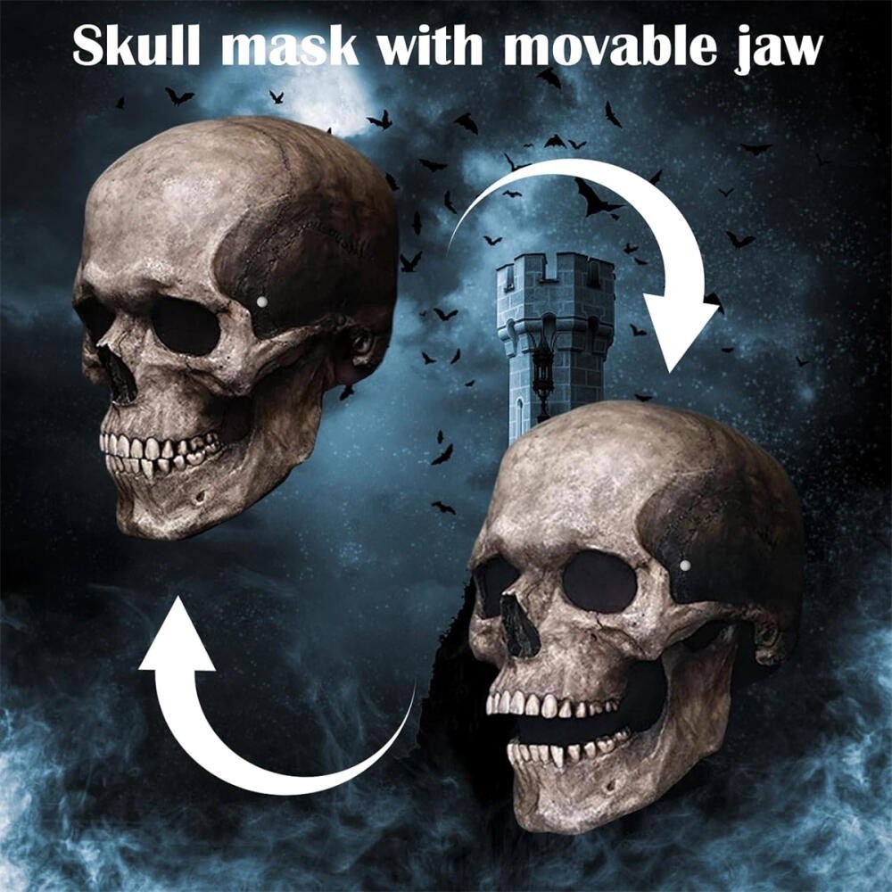 Adult Horror Skull Mask With Moving Jaw Demon Slayer doll Kamado ...