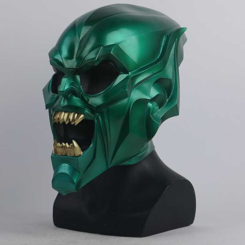Mask No Spiderman Way Home Green Gob Man At Woman Mas Latex Cosplay ...