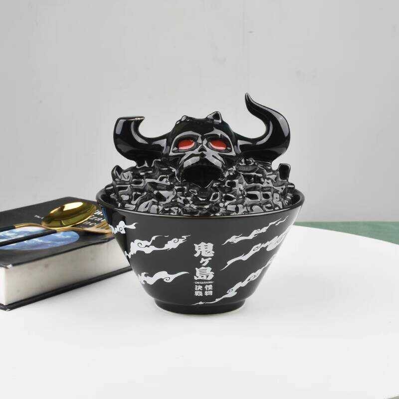 Japanese Ceramic Cartoon Cute One Piece Merchandise 6-Inch Noodle Bowl ...