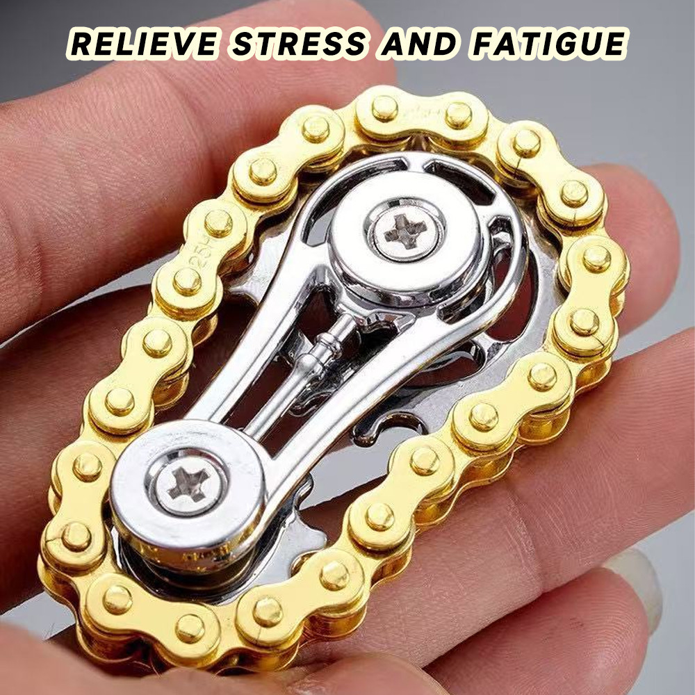 Metal Wheel Chain Gyroscope Fidget Spinner Gyroscope Spinning Top Hand ...