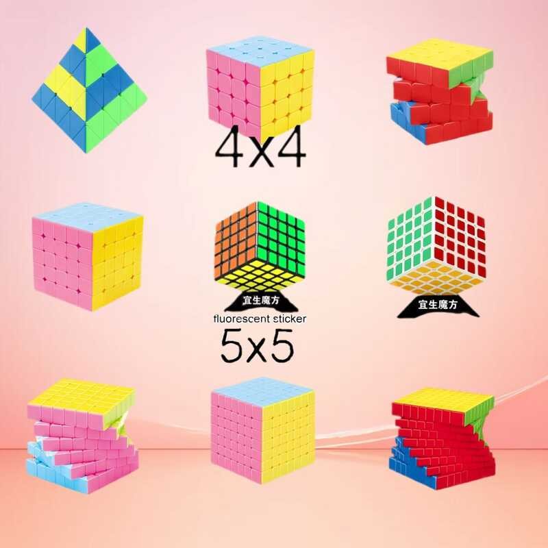 Yisheng agic Pyramid Cube 4x4 5x5 6x6 7x7 8x8 Puzzle Toys Educational ...