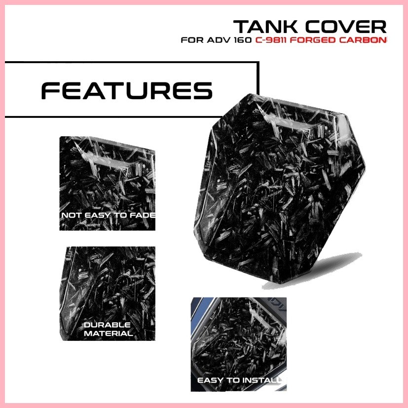 HONDA ADV 160 FUEL TANK COVER/GAS TANK COVER GLOSSY HYDRO DIP FORGED ...