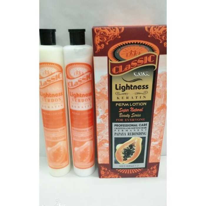Lighess Verdon Keratin Hair Rebonding 800Ml 2 In1 Set (Papaya) | Shopee ...
