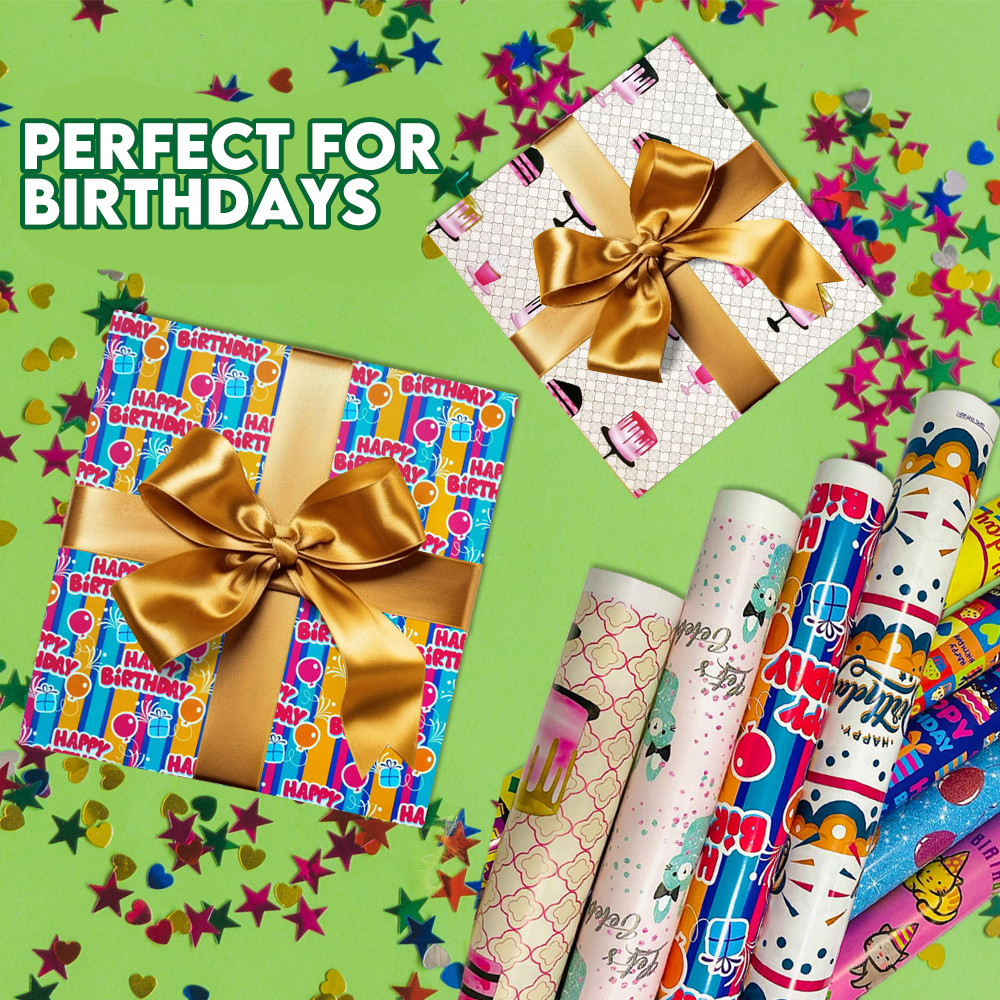 FCI Assorted Glossy Coated Gift Wrapper, All Occasion , 10pcs/20pcs ...