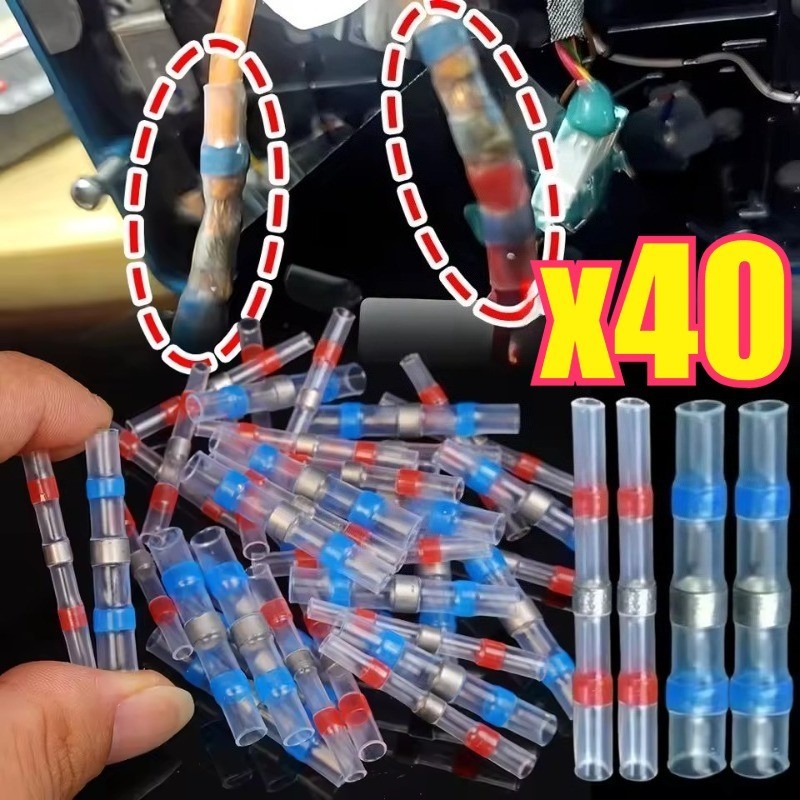 10-40Pcs Waterproof Solder Connectors - Sealing Tube - Electrical Butt ...