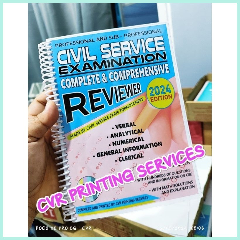 CSE - CIVIL SERVICE EXAMINATION REVIEWER 2024 EDITION COMPLETE AND ...