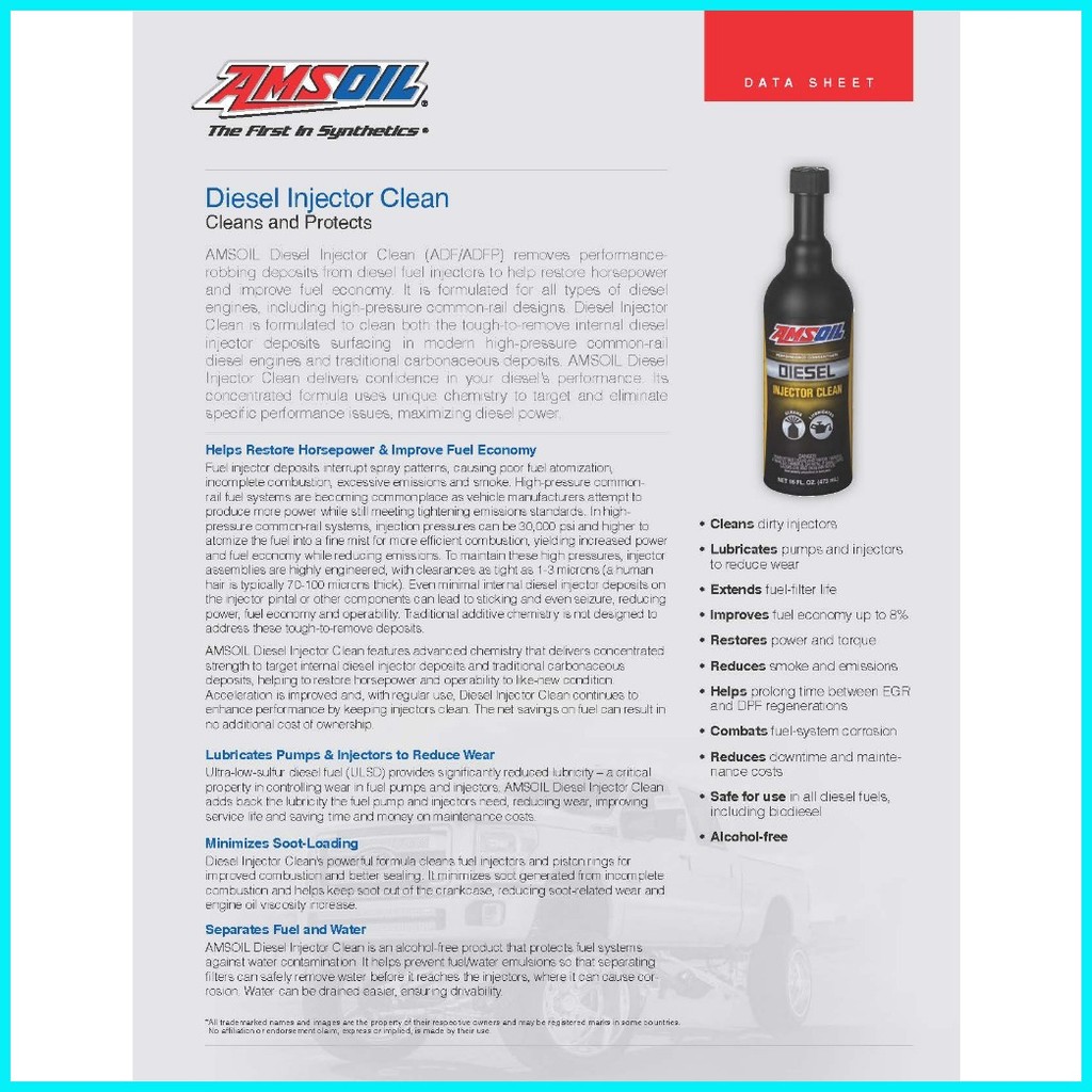 Amsoil Diesel Injector Clean Fuel Additive (16oz) | Shopee Philippines