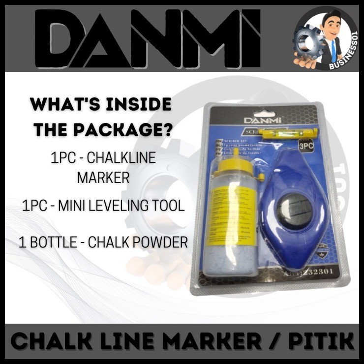 ☑ DANMI CHALK LINE MARKER PITIK MARKING TOOL LONG LINE MARKER | Shopee ...