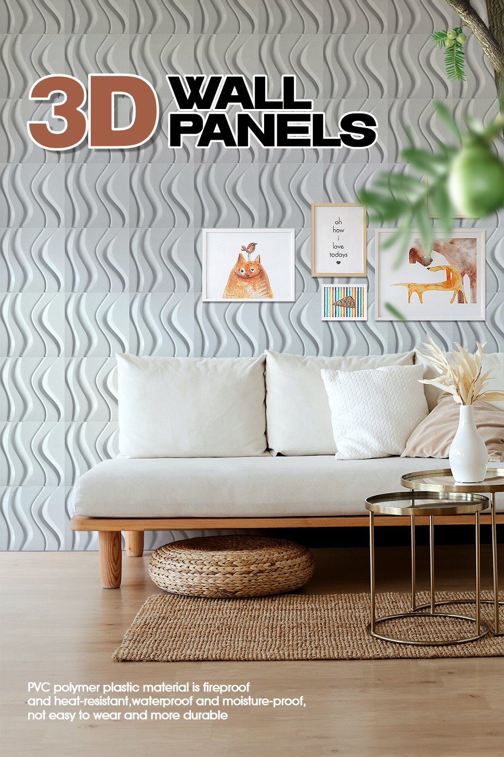 10Pcs 3D PVC Panel Design For Room Aesthetic Backround Living Room Wall ...