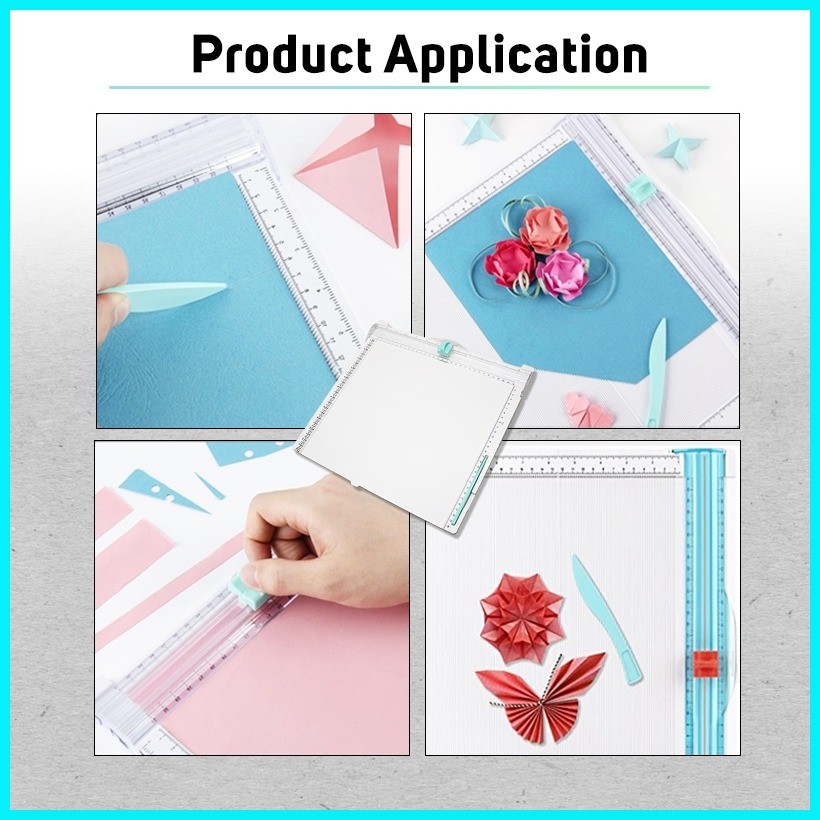 2in1 Paper Cutter w/Scoring Board Multi-Function Plastic Base Paper ...