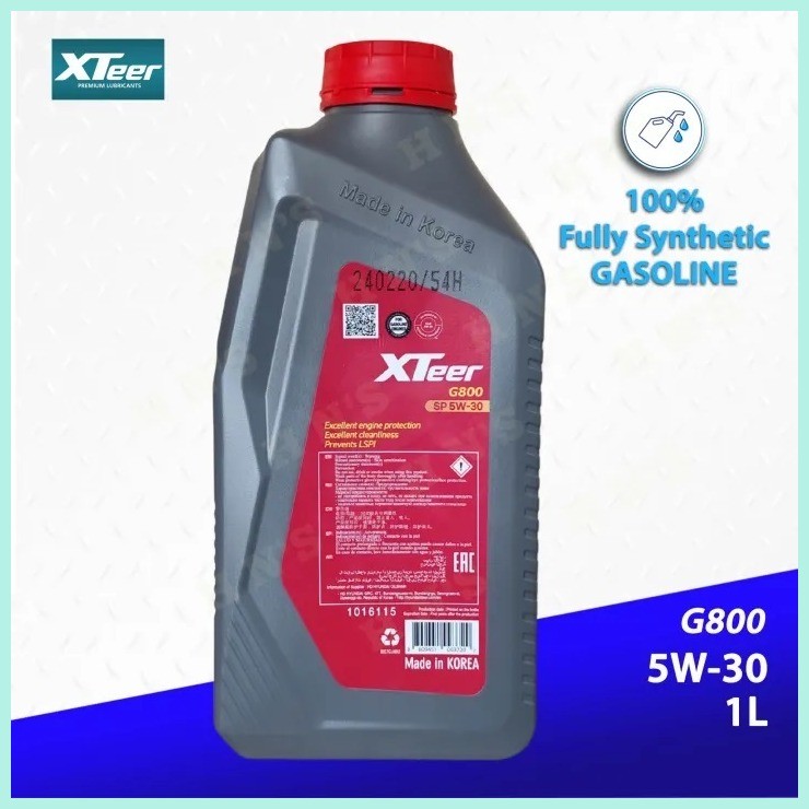 Hyundai XTeer Ultra Protection G800 5W-30 API SP Fully Synthetic Motor ...