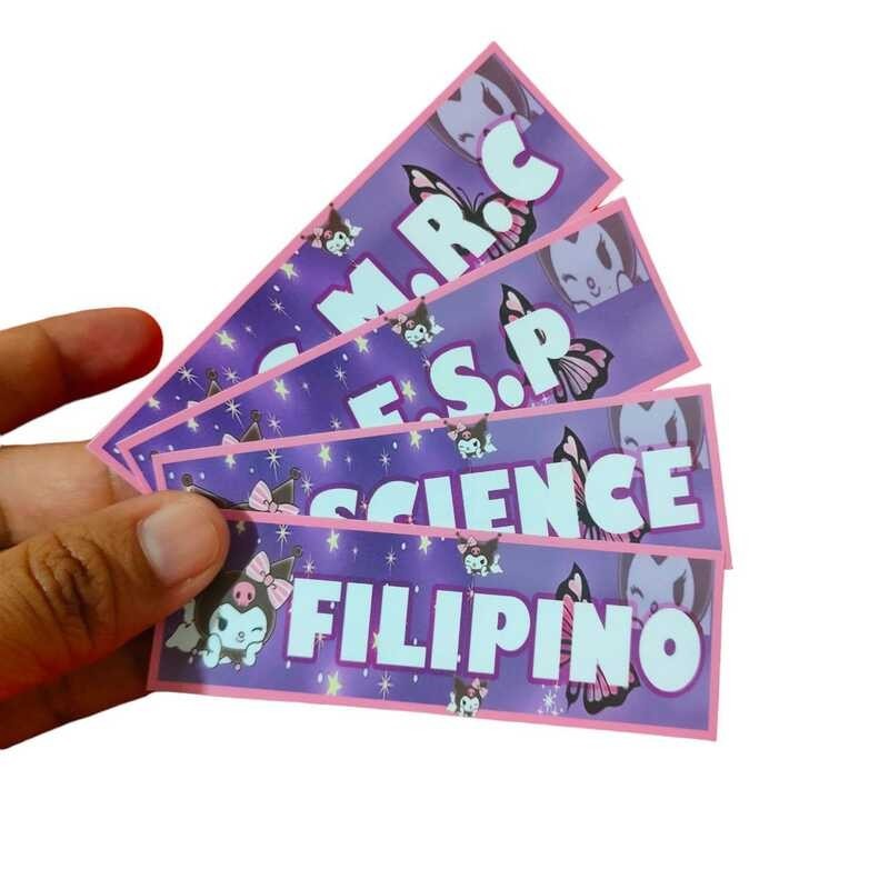 2025 Kuromi Notebook Stickers, Subject Label Stickers | Shopee Philippines