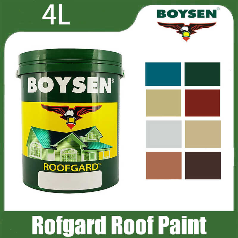 Boysen Roofgard Roof Paint L Pacific Blue B Laguna White Samar Beige ...