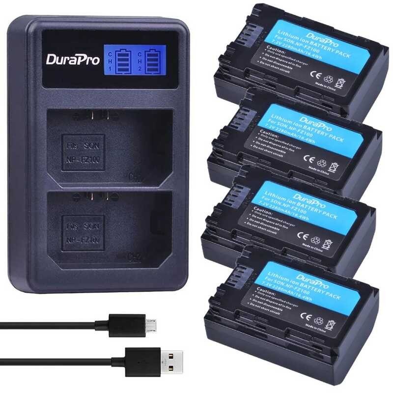 Durapro Np-Fz100 NP Fz100 Battery+Lcd Dual Charger Para Sa Sony Alpha A9,A9r,A9s,A7iii, A7r Iii ...