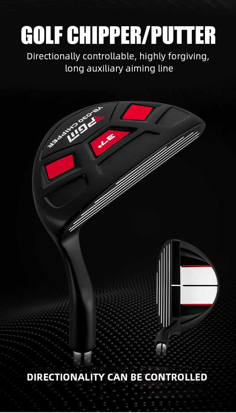 PGM Unisex Loft 37 right handed golf chipper club with stepped steel ...