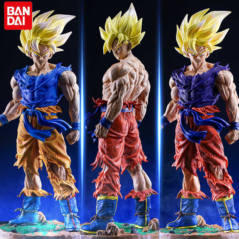 New 43cm Dragon Ball Z Gk Super Saiyan Son Goku Action Pvc Vegeta